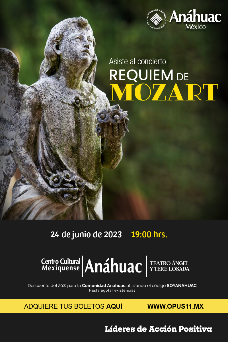 Asiste al Requiem de Mozart en el Centro Cultural Mexiquense Anáhuac | Universidad Anáhuac México